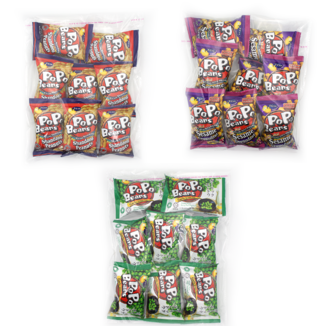 PoPo Beans Shandong / Garlic Green Peas / Curry Sesame Groundnut 12g ...