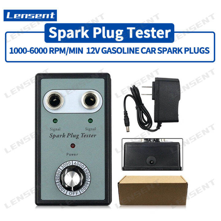Lensent Automotive Spark Plug Detector Flashover Tester Dual Hole Spark ...