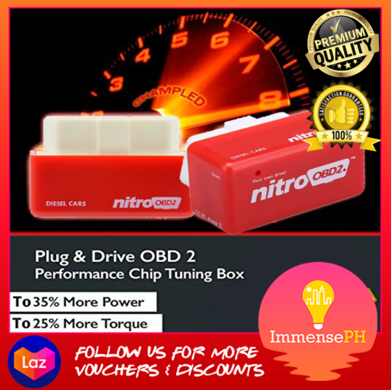 100% ORIGINAL Nitro OBD2 Tuning Chip Red for Desiel 15% Fuel Save ...