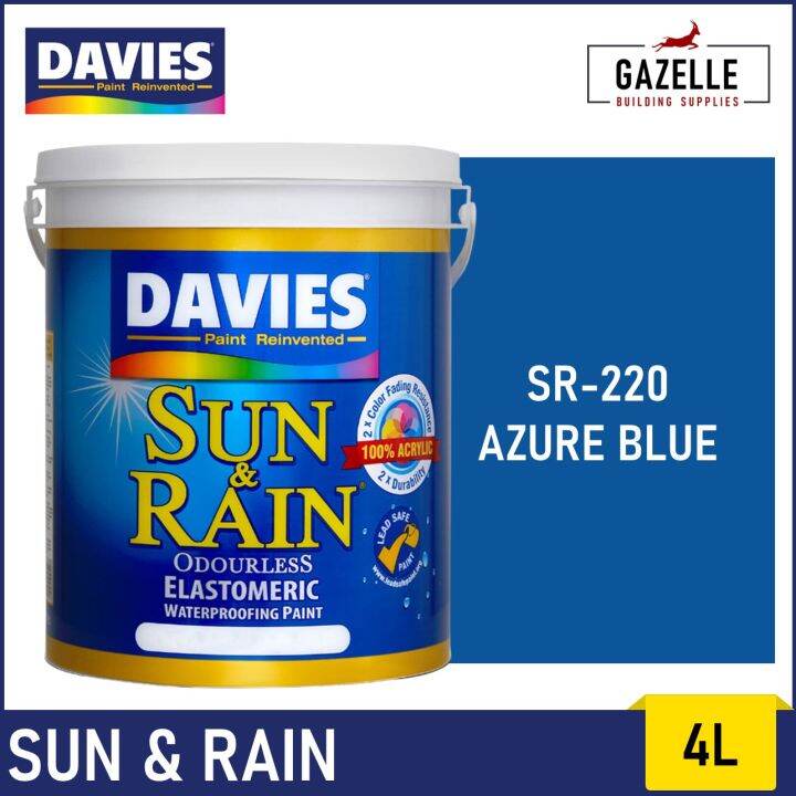 Davies Sun & Rain Acrylic Elastomeric Paint - Blues 4L | Lazada PH