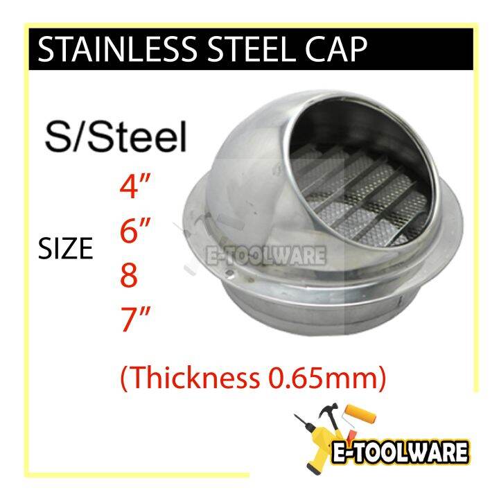Ducting Stainless Steel End Cap For Cooker Hood Air Ventilation Gas Exhaust | Lazada