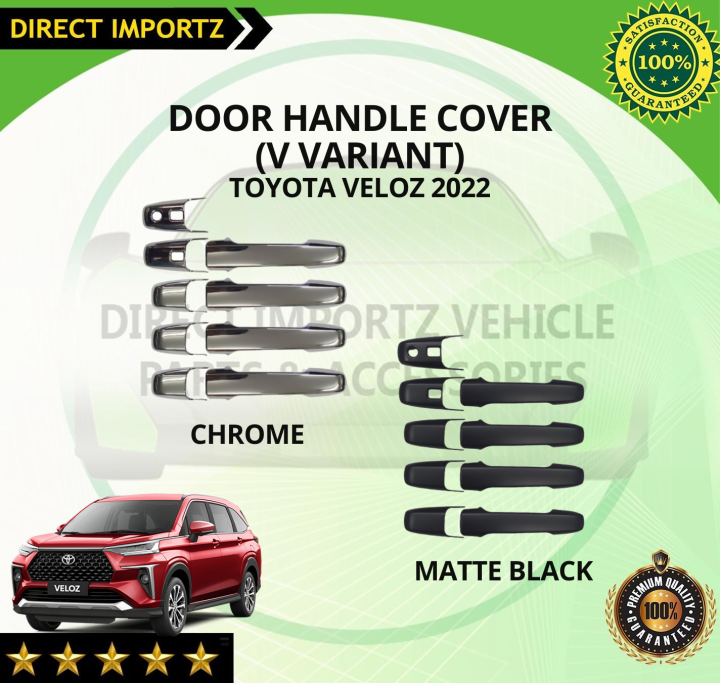 Toyota Veloz 2022 Door Handle Outer Cover Matte Black / Chrome 2022 | Lazada PH