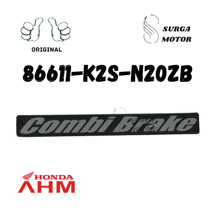 Sticker Stiker Emblem Logo Tempelan Mark Tulisan Combi Brake Motor ...