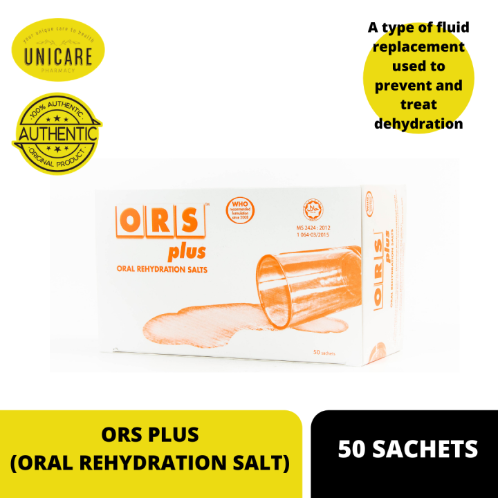 ORS PLUS (ORAL REHYDRATION SALT) 50'S (ORANGE) | Lazada
