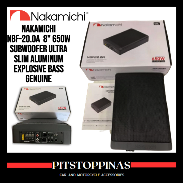 Nakamichi NBF-20.0A 8" 650w Subwoofer Ultra Slim Aluminum Explosive Bass Genuine | Lazada PH