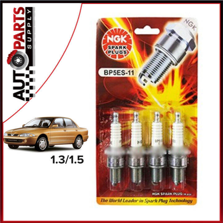 NGK BP5ES-11 SPARK PLUG PROTON WIRA 1.3 1.5 INJECTION (4PCS) | Lazada