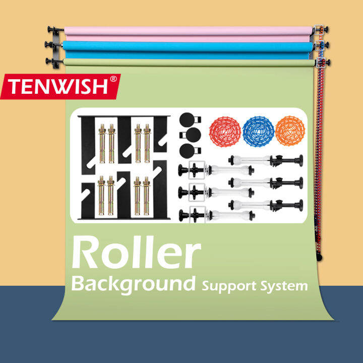 Tenwish Photography Roller Wall Mounting Manual Background Support ...
