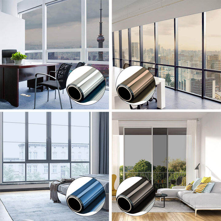 One Way Mirror Window Film Daytime Privacy Heat Control Vinyl Solar ...