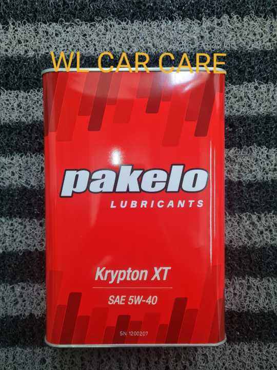 Pakelo Krypton XT 5W-40 FULLY SYNTHETIC 4L (Made In Italy) | Lazada