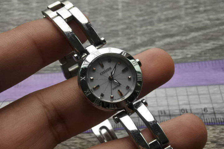 นาฬิกา Vintage มือสองญี่ปุ่น CITIZEN WICCA ระบบ SOLAR ผู้หญิง ทรงกลม ...