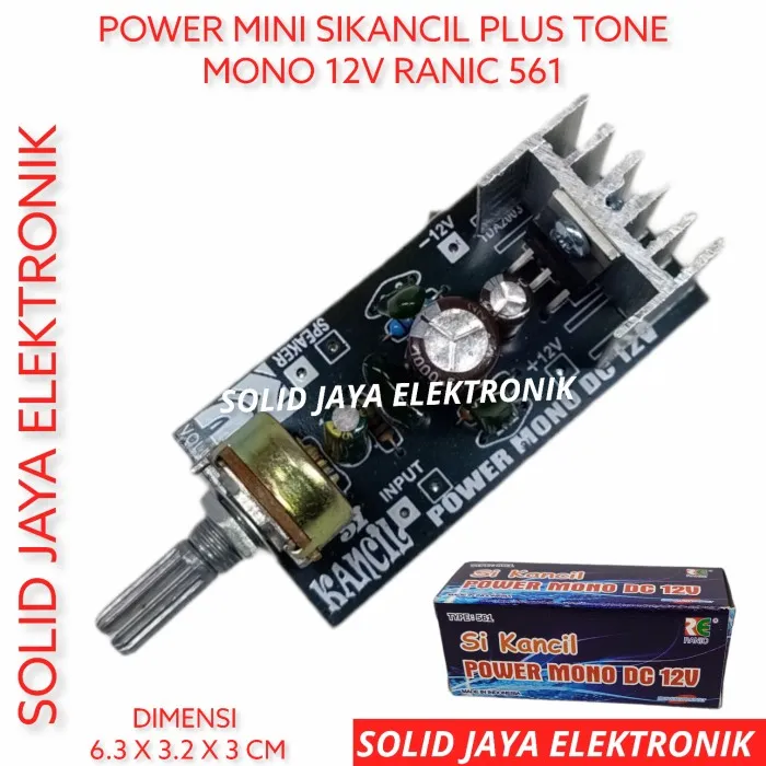 Flash Sale KIT POWER MINI MONO SI KANCIL 12V DC TDA2003 TONE AMPLI ...