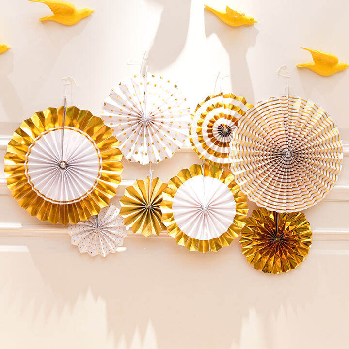 Paper Fan Flower Decoration For Birthday Party Needs Hanging Background ...