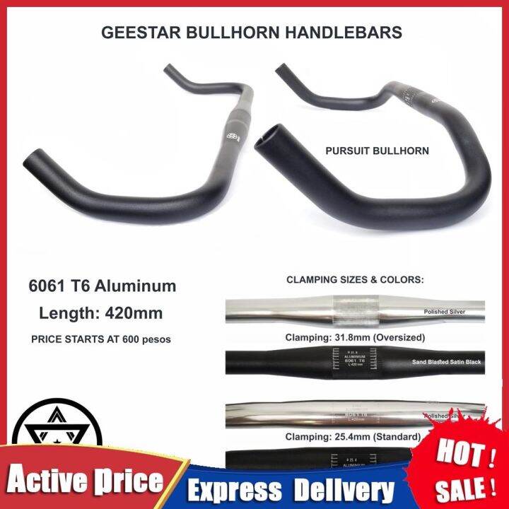 Geestar Bike Handlebar Pursuit Bullhorn Armored Standard 25.4 Oversize ...