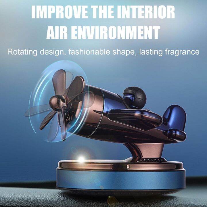 [HOT] Solar Power Helicopter Air Freshener Car Dashboard Solar Airplane ...