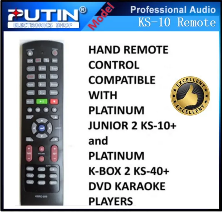 Platinum Junior 2 KS-10+ and K-box 2 KS-40+ DVD Remote Control | Lazada PH