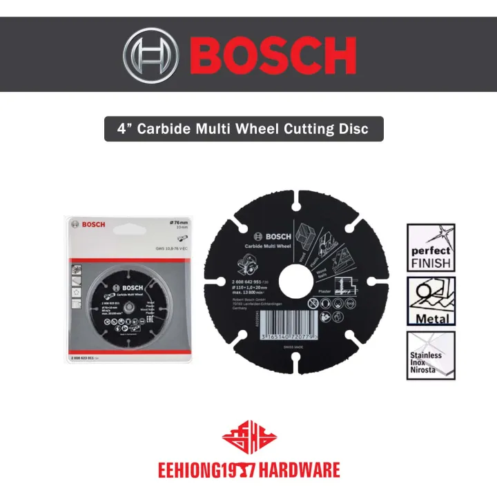 EEHIONG1977 BOSCH 2608642952 110mm x 20 / 16mm Carbide Multi Wheel ...