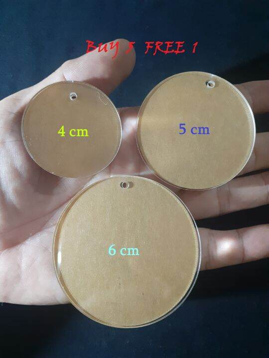 Custom Akrilik Bulat Warna Bening / Potongan Akrilik Murah (ISI 50 PCS ...