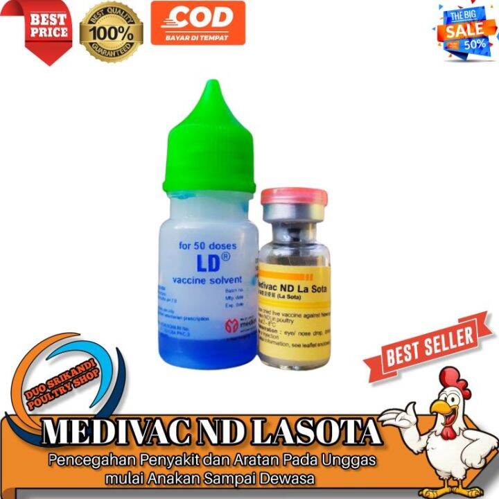 Vaksin Medivac ND Lasota 50 Vaksin Lanjutan Untuk Ayam Kecil Dewasa ...