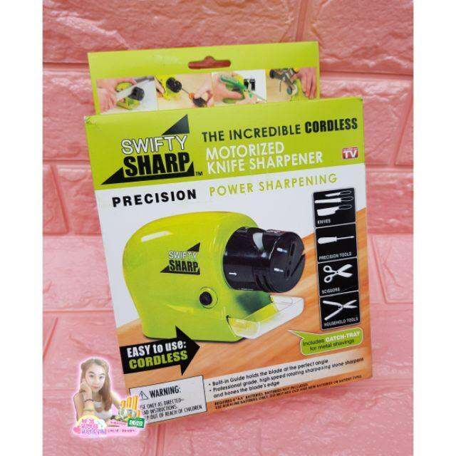 เครื่องลับมีดไฟฟ้า (สีเขียว) หินลับมีด SWIFTY SHARP | Lazada.co.th