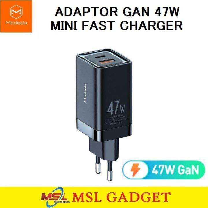 Mcdodo Charger 47W GaN Type C PD QC3.0 VOOC Super Fast Charging CH-858 | Lazada Indonesia