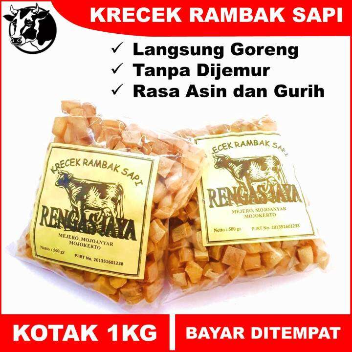 Produsen Krupuk Kulit Sapi Mentah 1 Kg / Krecek Rambak Kulit Sapi ...