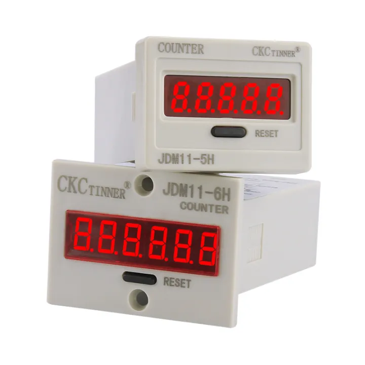 Electronic Digital Display Counter JDM11-6H 5H Punch Counter Power Failure Memory Resettable ...