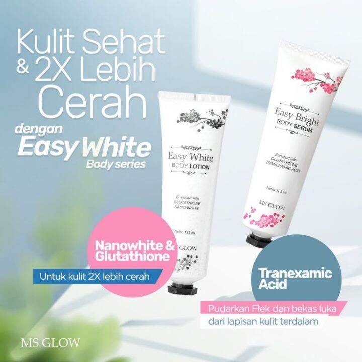 MS Glow Lotion dan MS Glow Serum - EASY WHITE BODY SERIES - MS Glow ...