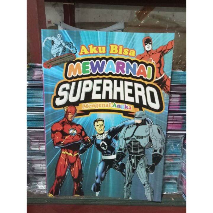 Buku Anak Mewarnai Super Hero dan Mengenal Angka | Lazada Indonesia