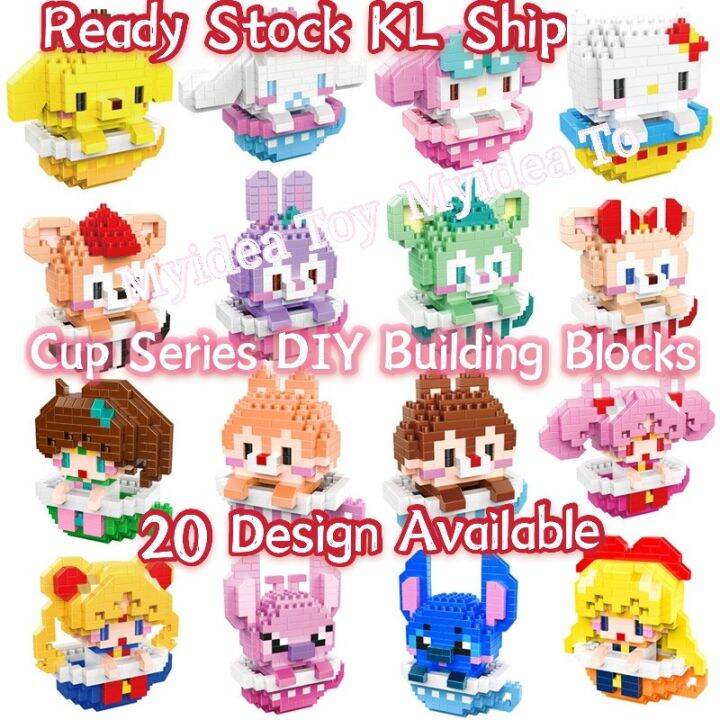 [Ready Stock] Cup Series Doraemon Kitty Action Figures Diy Building ...