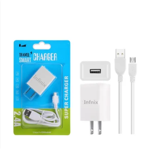 Infinix Original 2.1A USB Charging Micro Cable Travel Smart Charger ...