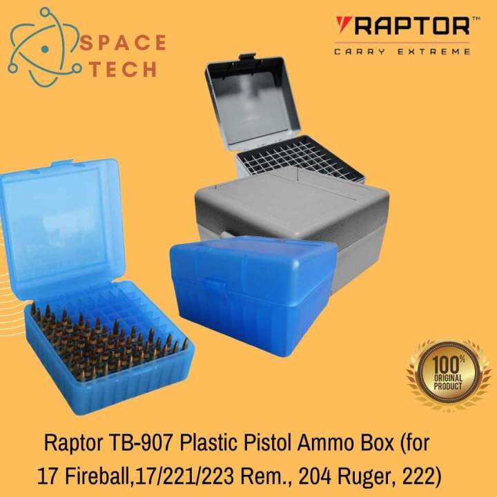 Raptor TB-907 Plastic Pistol Ammo Box (for 17 Fireball, 17/221/223 Rem., 204 Ruger, 222) | Lazada PH