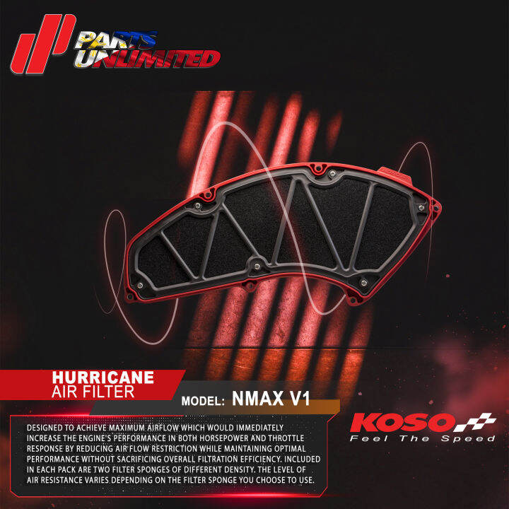KOSO HURRICANE AIR FILTER YAMAHA NMAX V1 | Lazada PH