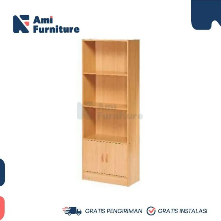 Rak modern Lemari Buku Rak buku kecil+pintu seri Vast BCD 600 R Merk ...