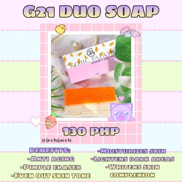 G21 Authentic Duo Soap Kojic & Oatmeal Soap | Lazada PH