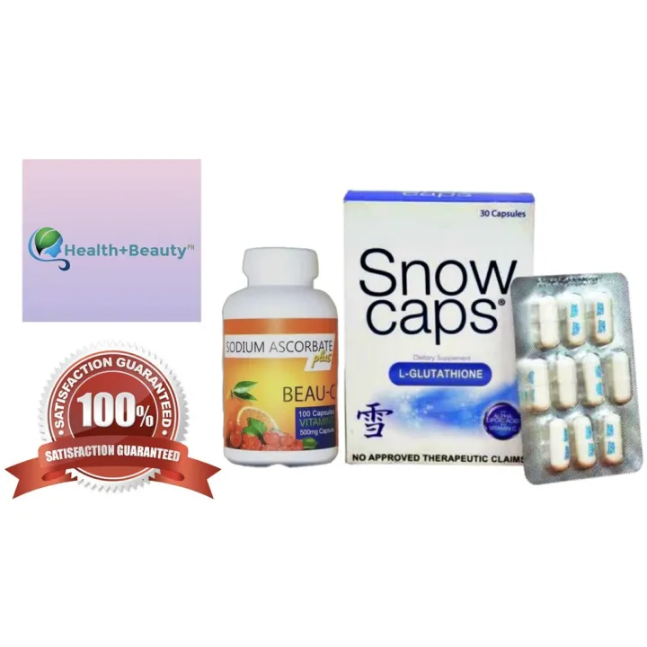 Sodium Ascorbate Plus Beau-C Vitamin C and Snow Caps L-Glutathione Skin ...