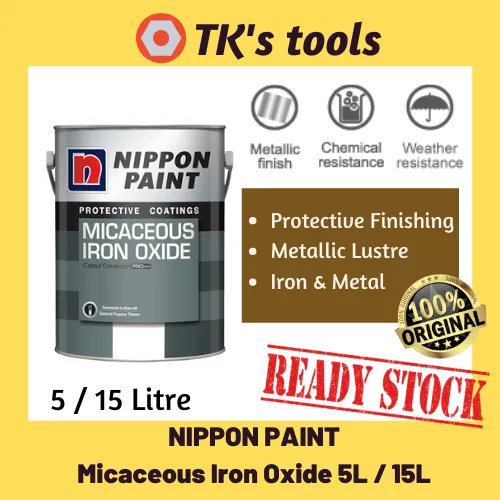 NIPPON PAINT Micaceous Iron Oxide 5 Liter 15 Liter Nippon MIO Nippon ...