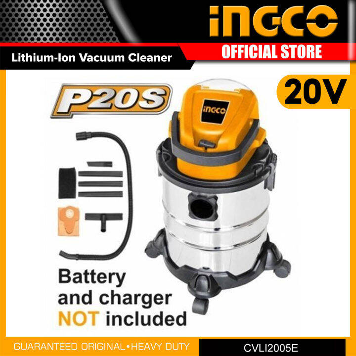 Ingco CVLI2005E 20V Lithium-Ion Cordless Vacuum Cleaner POWERSHARE ...