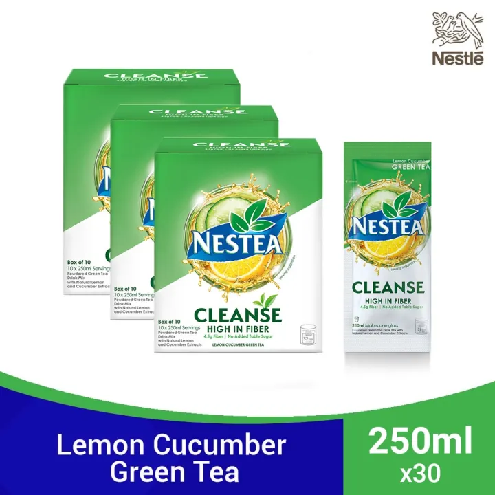 NESTEA Cleanse Lemon Cucumber Powdered Green Tea with Fiber 250ml ...