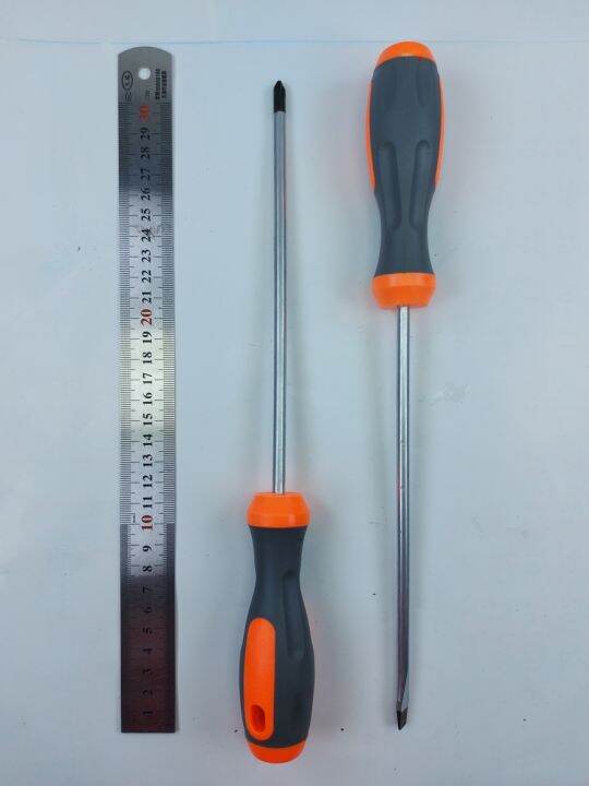 Obeng PLUS + 8" MM Obeng karet rubber plus + Ujung Magnet | Lazada ...