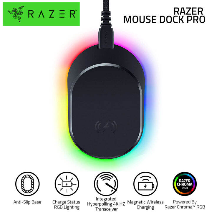 Razer Mouse Dock Pro + Razer Wireless Charging Puck Bundle - FRML ...