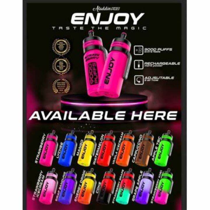 ALADDIN PRO ENJOY 9000 RECHARGEABLE DISPOSABLE | Lazada PH