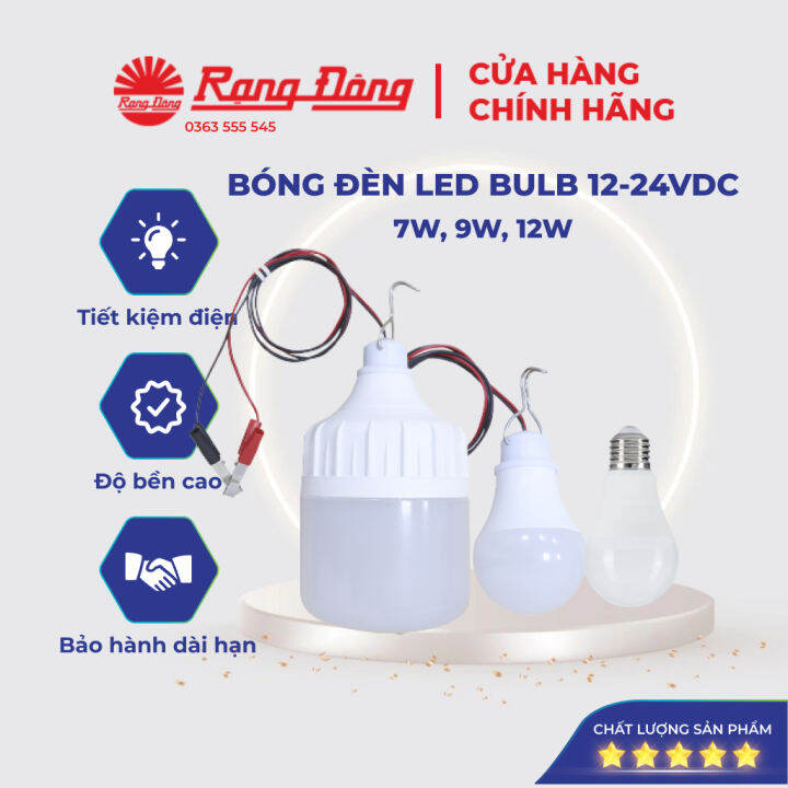 Bóng Đèn LED Kẹp Bình Ắc Quy 12V 7W / 9W / 12W Rạng Đông, tiết kiệm ...