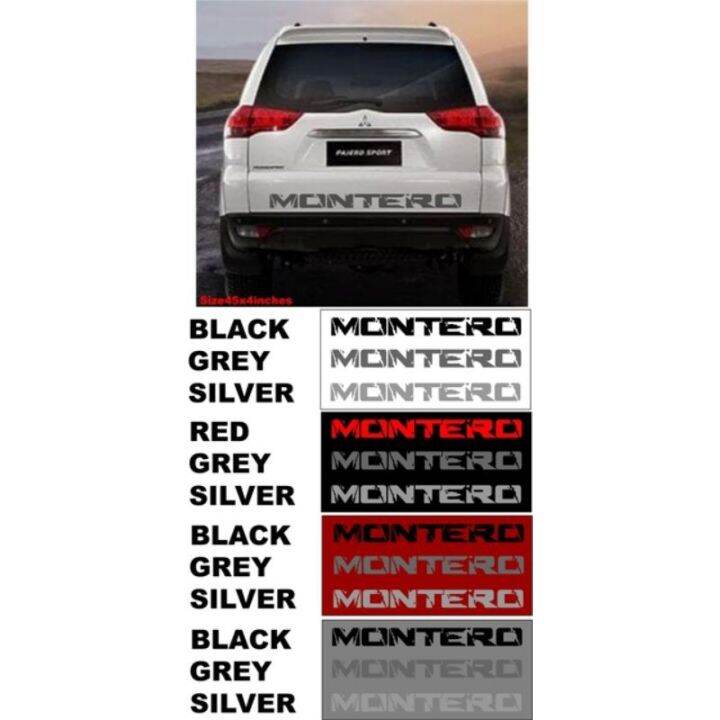 Mitsubishi Montero Gen 2 Tail Gate Sticker Design | Lazada PH