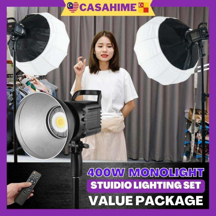 PROOCAM STUDIO LIGHTING SET with 400W Strobe Monolight Bowen Mount ...