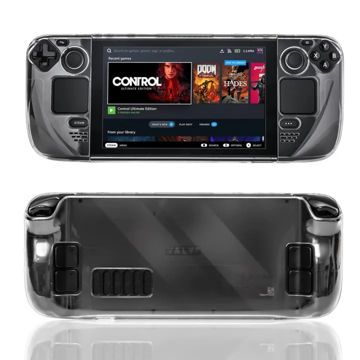 Transparent PC Hard Case for Steam Deck Host Split Crystal Protective ...