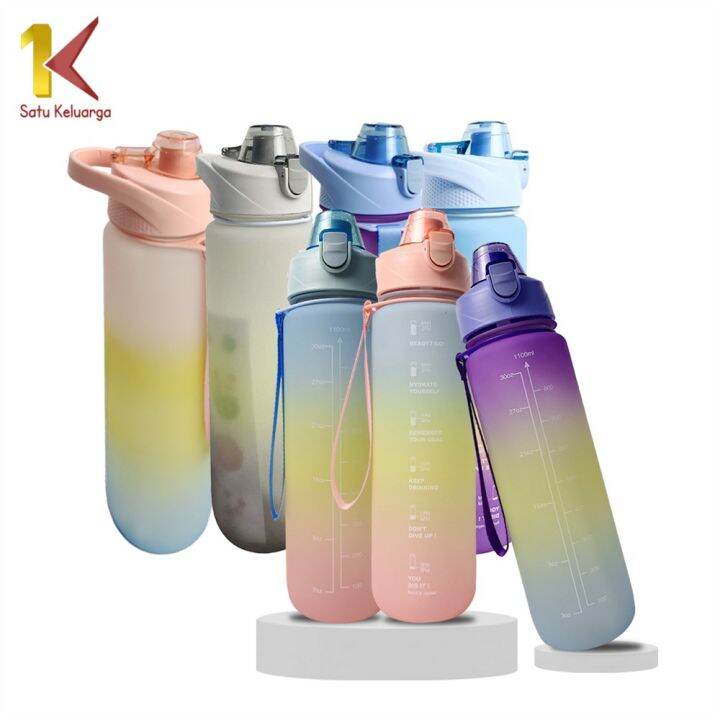 Satu Keluarga Botol Minum 1100ML Gradasi C441 Botol Motivasi Warna ...
