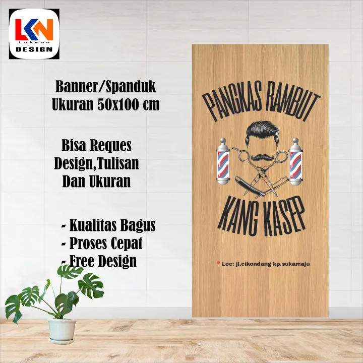 banner spanduk pangkas rambut | Lazada Indonesia