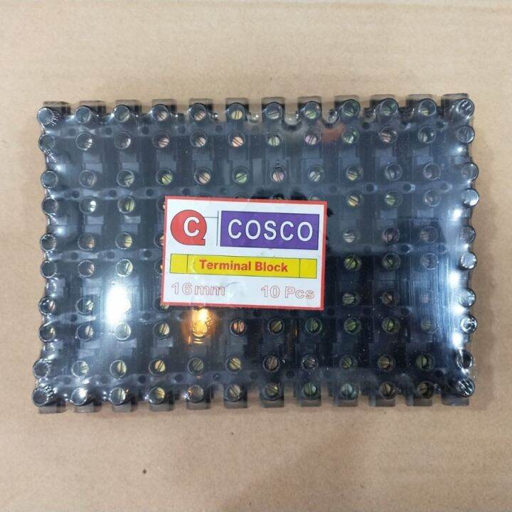 Terminal Block Krustin Terminal Sambung Kabel 16mm COSCO hitam | Lazada ...