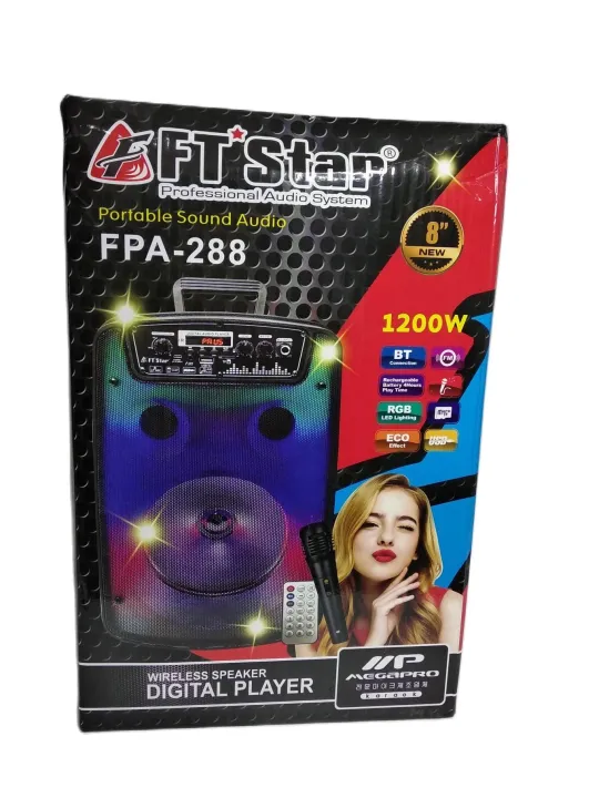 FT STAR PROFESSIONAL AUDIO SYSTEM FPA-228 PORTABLE SOUND AUDIO | Lazada PH