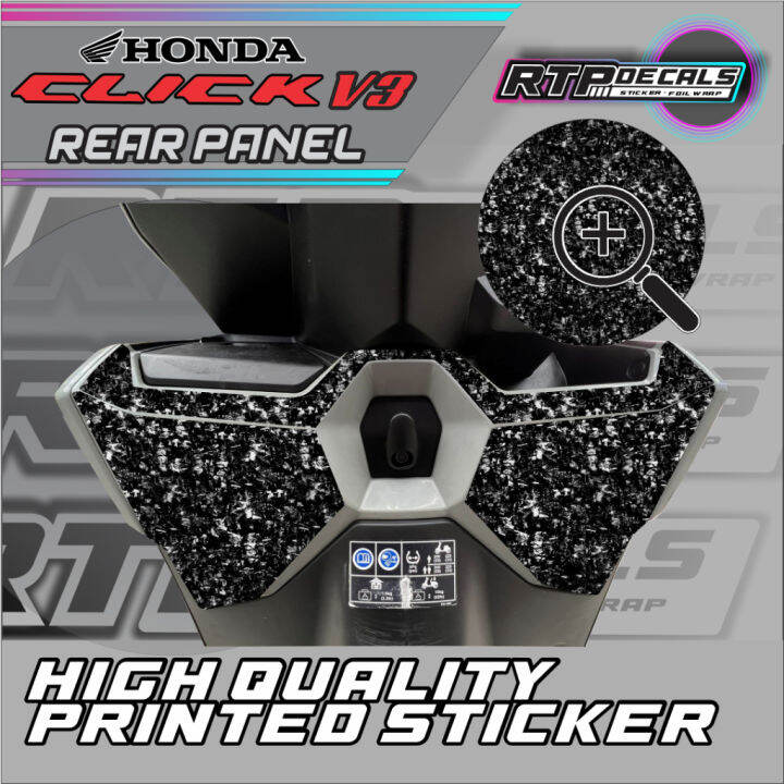 HONDA CLICK V3 REAR PANEL PRINTED DECALS STICKER | Lazada PH